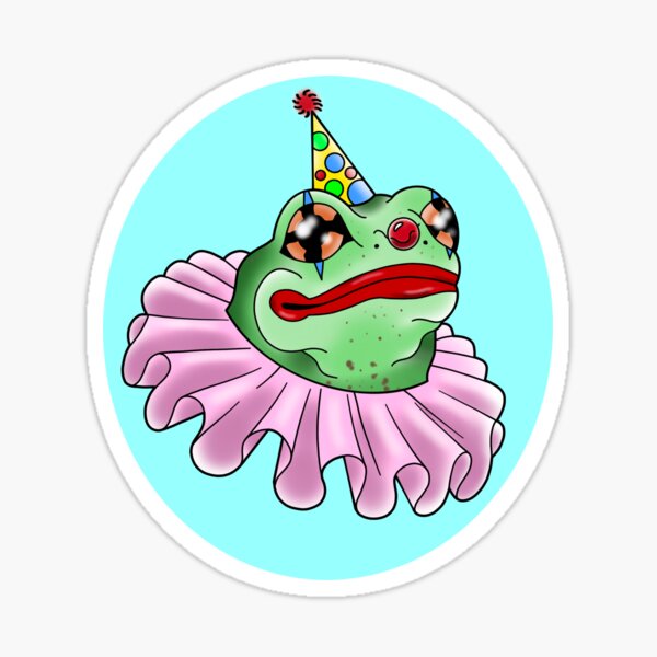 "Frog Clown" Sticker for Sale by anti-kaileigh | Redbubble