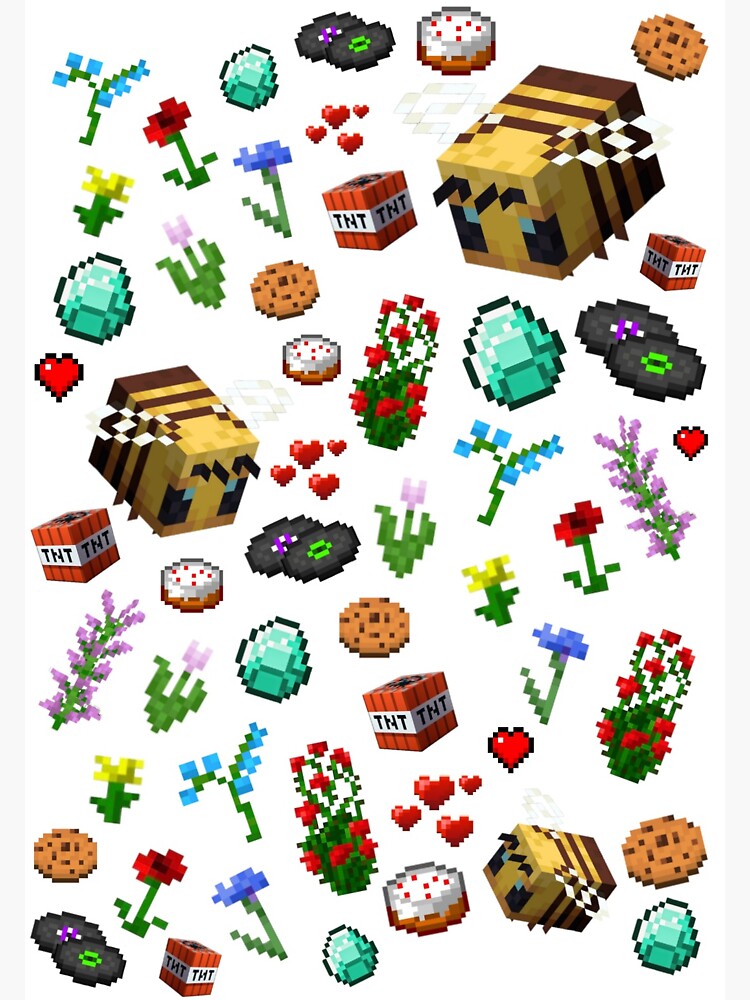 "Minecraft Bees (:" Sticker for Sale by StrawOfTheHat | Redbubble