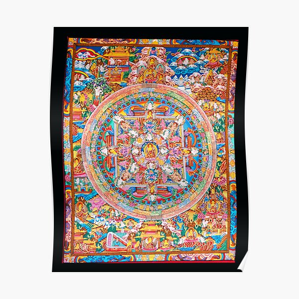 "Thangka painting The wheel of life" Poster for Sale by navaram | Redbubble