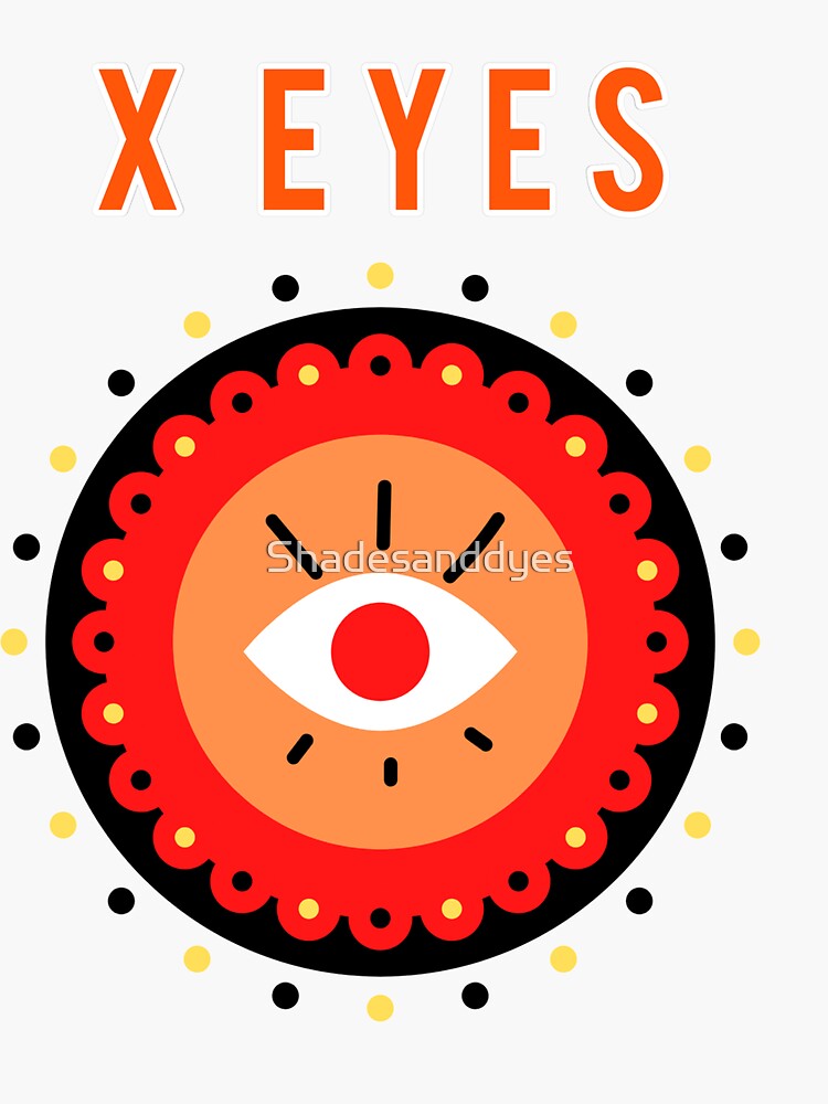 "X eyes." Sticker by Shadesanddyes | Redbubble