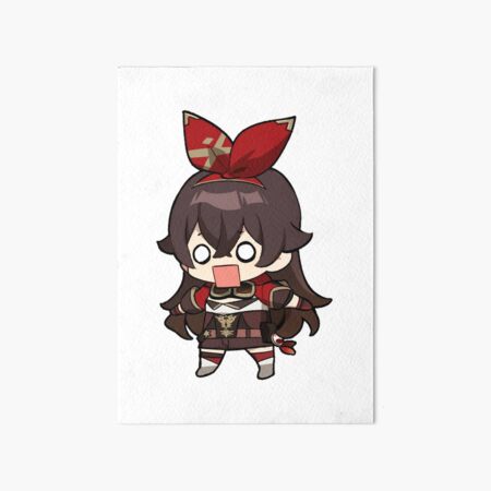 "Amber Genshin Impact Chibi" Art Board Print by milkqtea | Redbubble