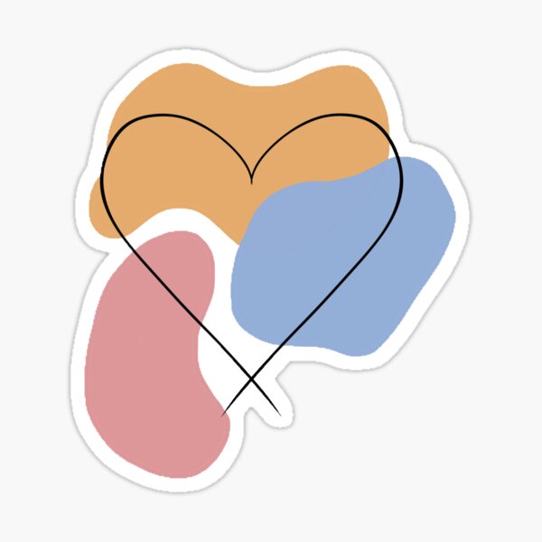 "Aesthetic heart art" Sticker for Sale by Amy-elise | Redbubble