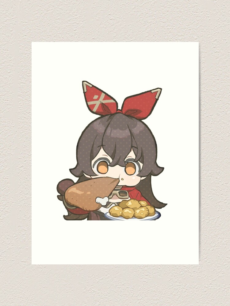 "Amber Genshin Impact Chibi" Art Print for Sale by milkqtea | Redbubble