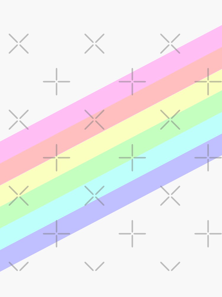 "Slanted pastel rainbow" Sticker by brichardson2 | Redbubble