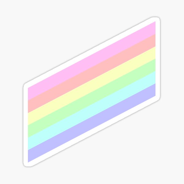 "Slanted pastel rainbow" Sticker by brichardson2 | Redbubble