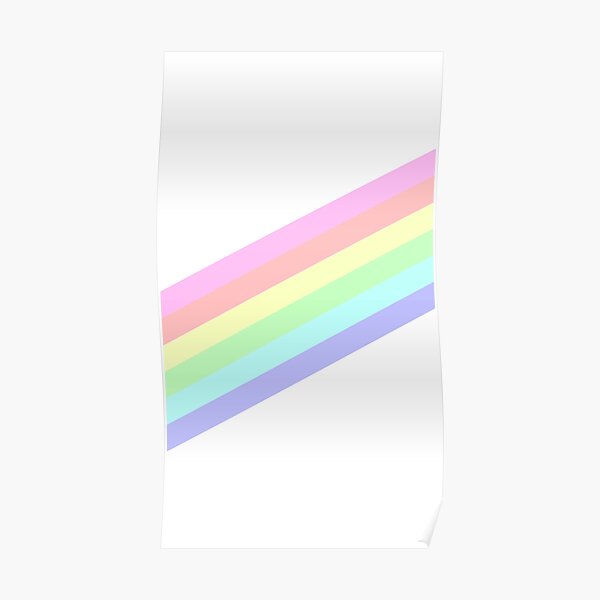 "Slanted pastel rainbow" Poster by brichardson2 | Redbubble