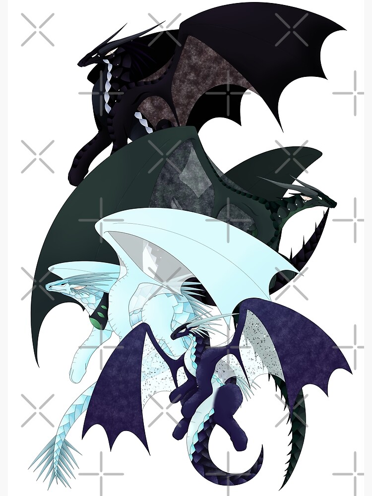 "Wings of Fire - Whiteout, Arctic, Foeslayer, Darkstalker" Poster for ...