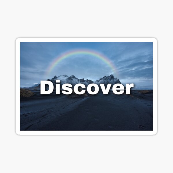 "Discover" Sticker for Sale by Rb-insta | Redbubble