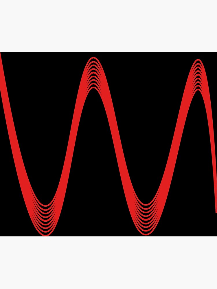 "Sound Wave in Red" Poster by Minidosi | Redbubble