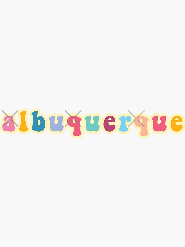 "Albuquerque" Sticker for Sale by savannahwitt | Redbubble