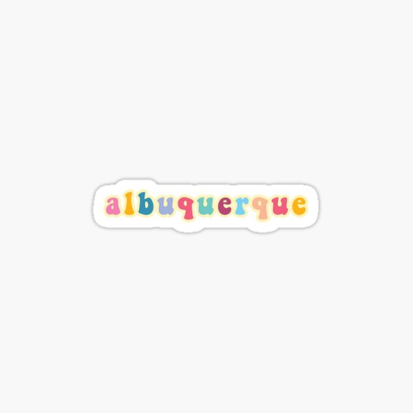 "Albuquerque" Sticker for Sale by savannahwitt | Redbubble