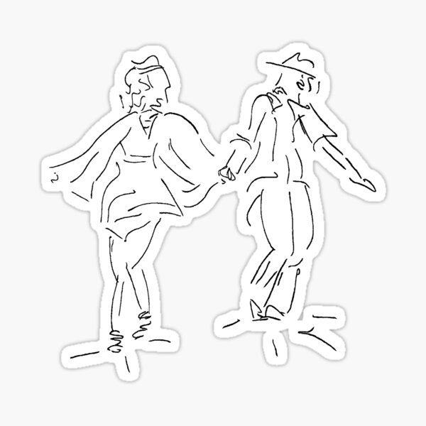 "Hold my hand and jump" Sticker by LittleRedChucks | Redbubble