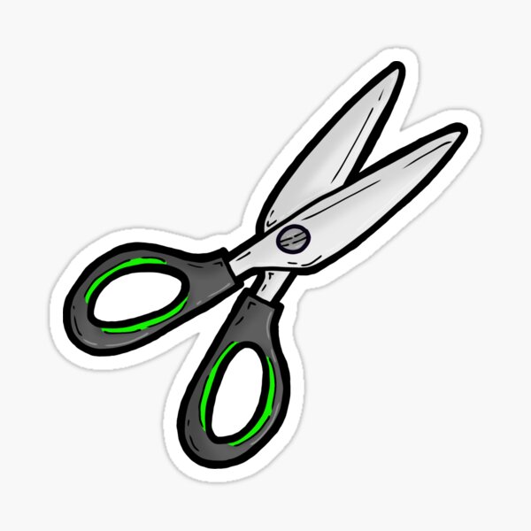"Scissor stationery hand draw stickers" Sticker for Sale by Kanekuda ...