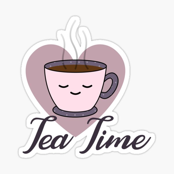 "Tea Time" Sticker by BerryArtsDesign | Redbubble