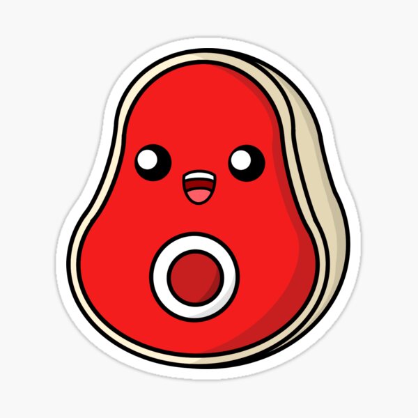 "Cute Cartoon Steak || Cooking || Kitchen " Sticker for Sale by ...