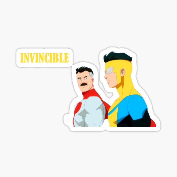 "Invincible " Sticker for Sale by dimitar99 | Redbubble