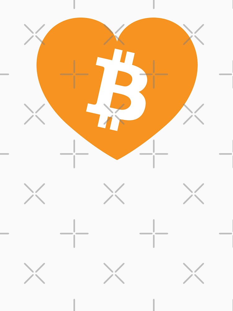 "Bitcoin Logo Heart Btc Cryptocurrency" Essential T-Shirt for Sale by ...