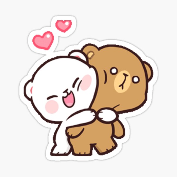 "Cute bears hugging " Sticker by Sunics | Redbubble