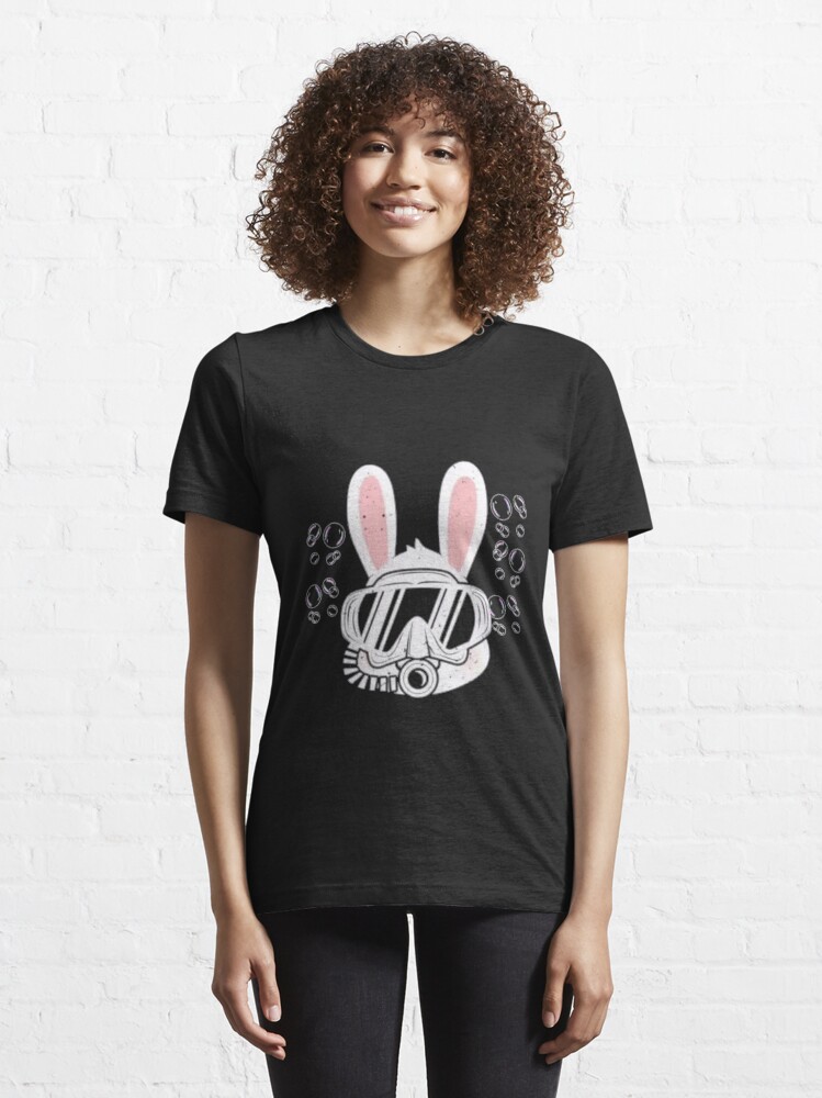 "Scuba Rabbit" T-shirt for Sale by Pursue-Joy | Redbubble | rabbit t ...