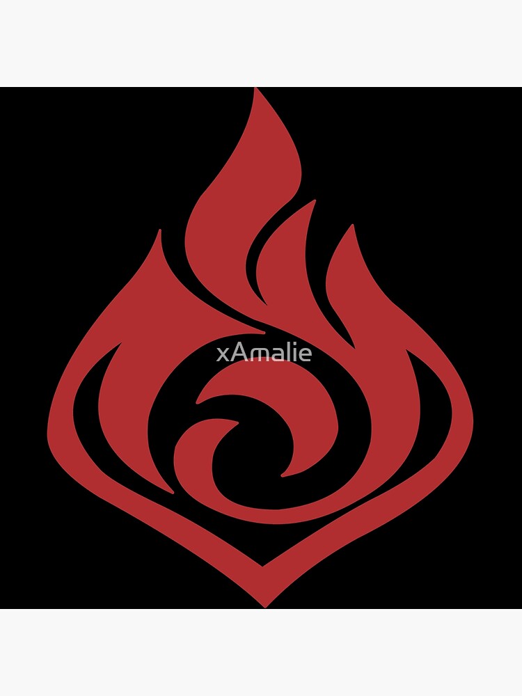 "Pyro Logo Genshin" Poster by xAmalie | Redbubble