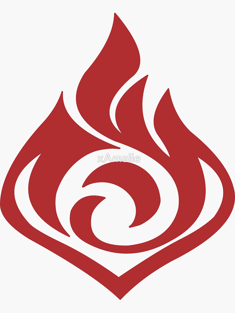 "Pyro Logo Genshin" Sticker for Sale by xAmalie | Redbubble