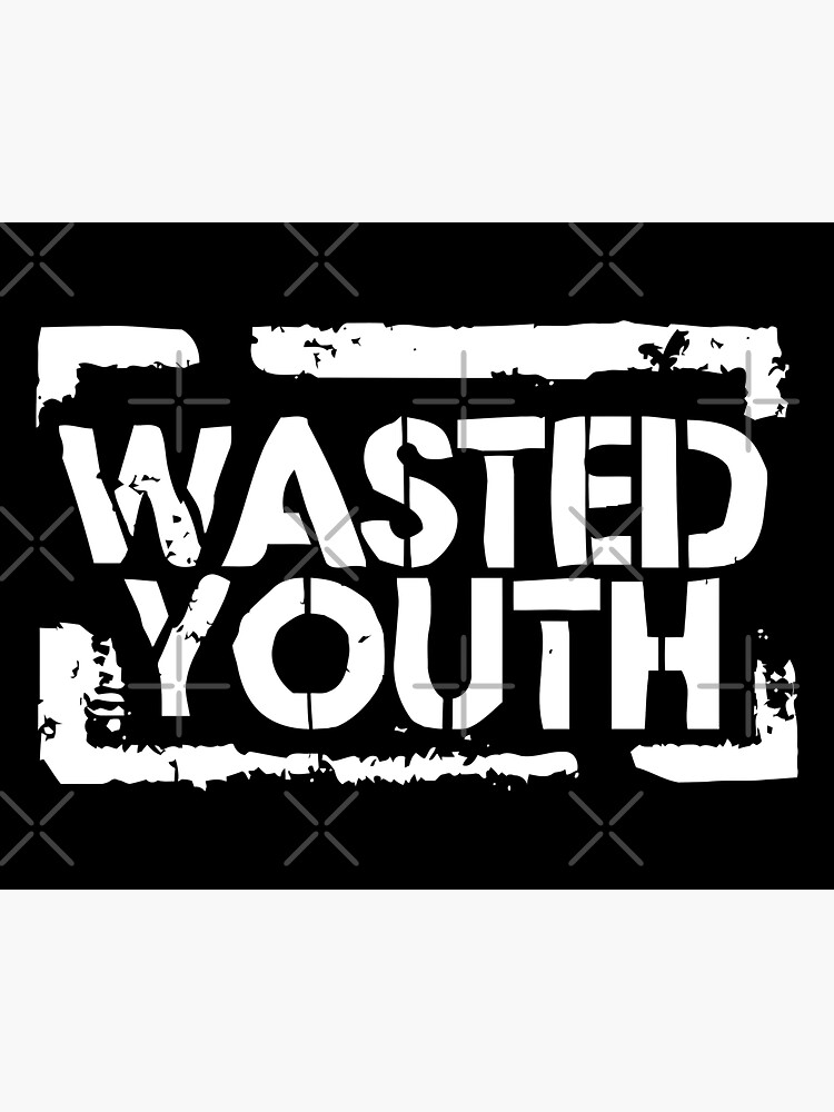 "Wasted Font White" Sticker for Sale by catherbradley | Redbubble