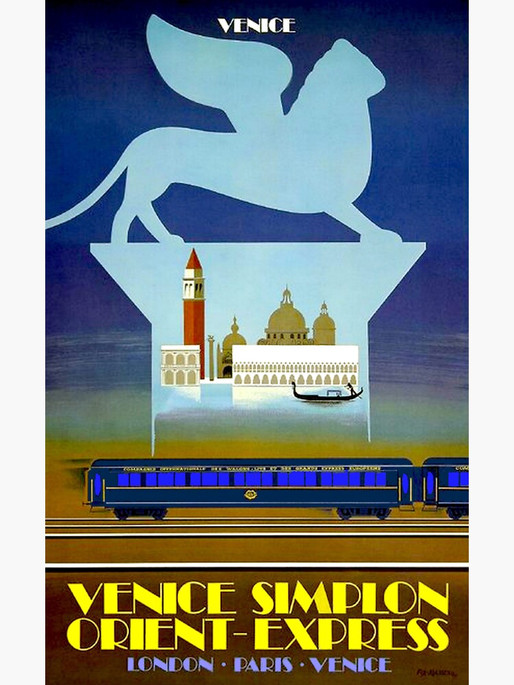 "VENICE SIMPLON ORIENT EXPRESS; Travel Advertising Print" Sticker for ...