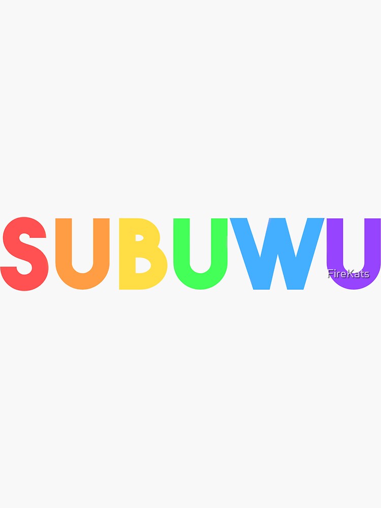 "Rainbow Subuwu " Sticker by FireKats | Redbubble