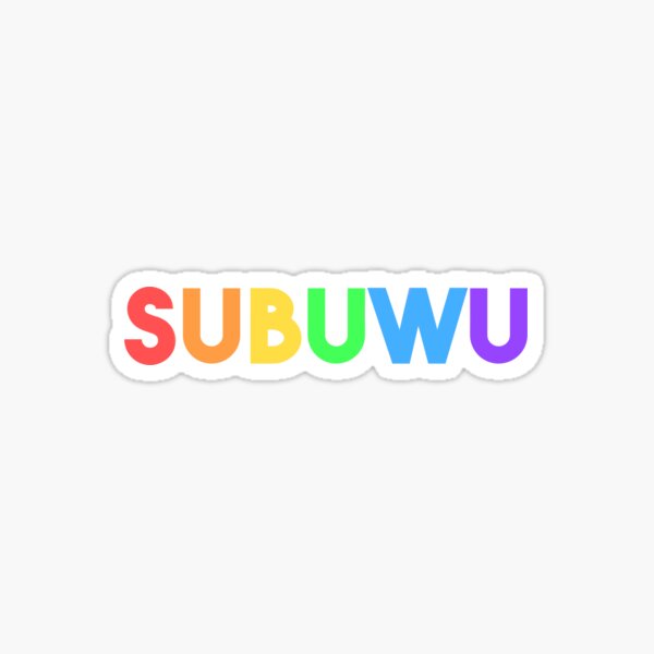 "Rainbow Subuwu " Sticker by FireKats | Redbubble