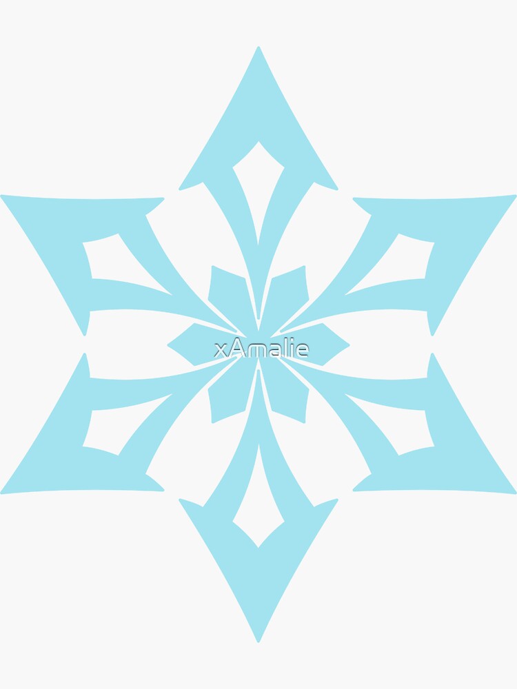 Pegatina «Cryo Logo Genshin» de xAmalie | Redbubble
