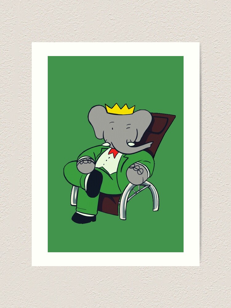 "Babar in a chair" Art Print for Sale by Fempreneurs | Redbubble