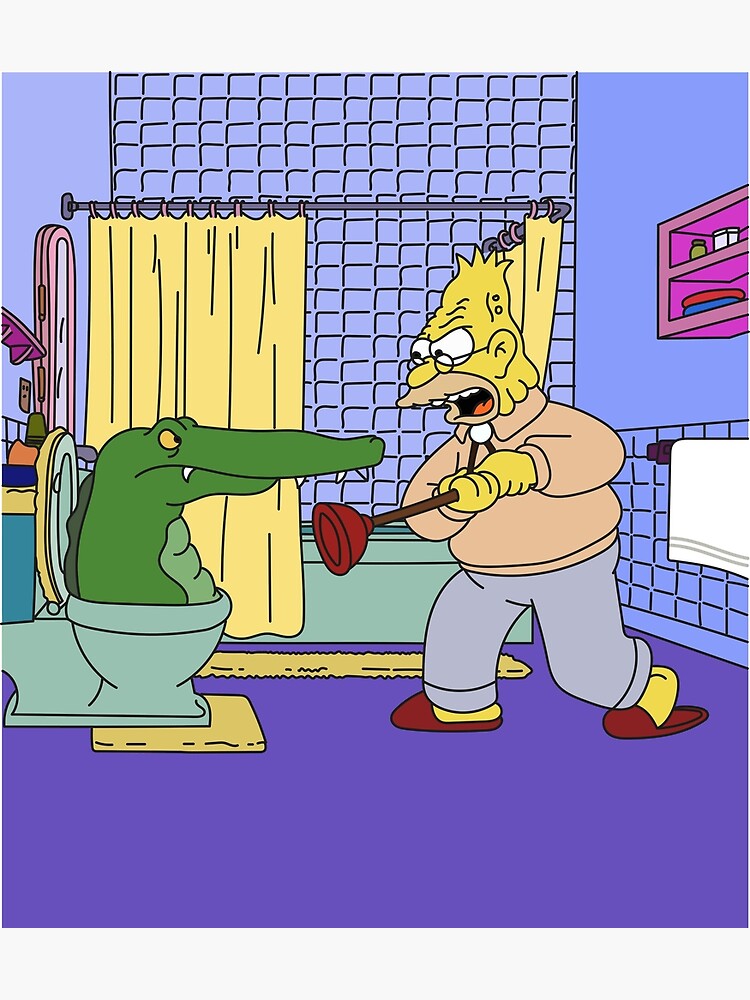 "Alligator Toilet" Poster by Lache-Malk | Redbubble