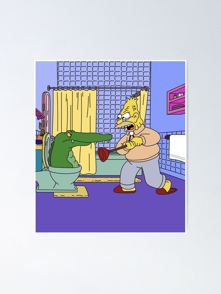 "Alligator Toilet" Poster by Lache-Malk | Redbubble