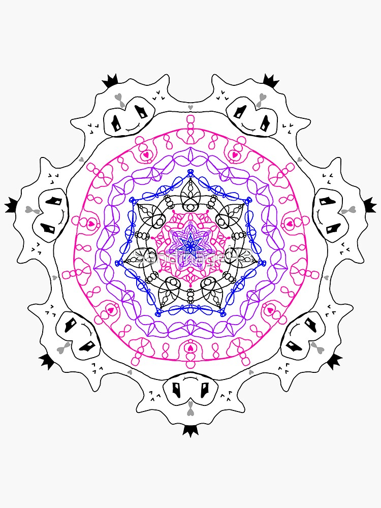 "Bi pride mandala" Sticker for Sale by Sandmage43 | Redbubble