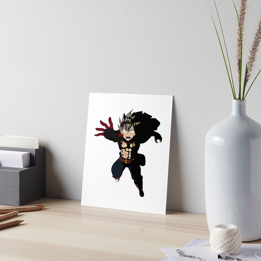 "Black Clover - Asta Half Demon Form Liebe" Art Board Print by ...