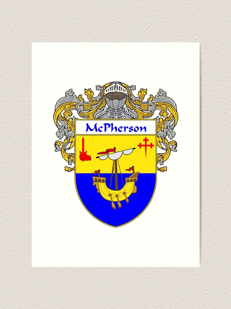 "McPherson Coat of Arms/Family Crest" Art Print by IrishArms | Redbubble
