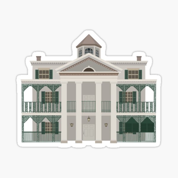 "Haunted Mansion Building " Sticker for Sale by designsbynat3 | Redbubble