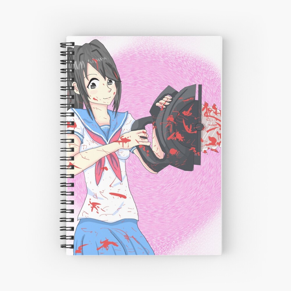 "Yandere-chan with saw" Spiral Notebook by moonmoonz | Redbubble