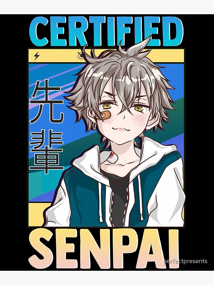 "Certified Senpai Anime Aesthetic Japanese Manga" Poster for Sale by ...