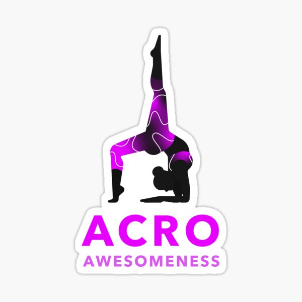 "Acro awesomeness" Sticker for Sale by 1wrld | Redbubble