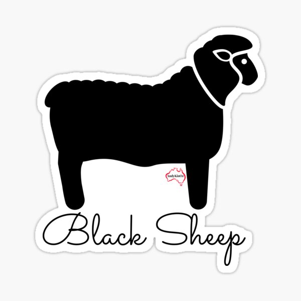"Black Sheep" Sticker for Sale by Andykinoz | Redbubble