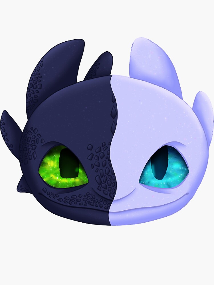"Night Fury and Light Fury " Sticker by bcpau19 | Redbubble