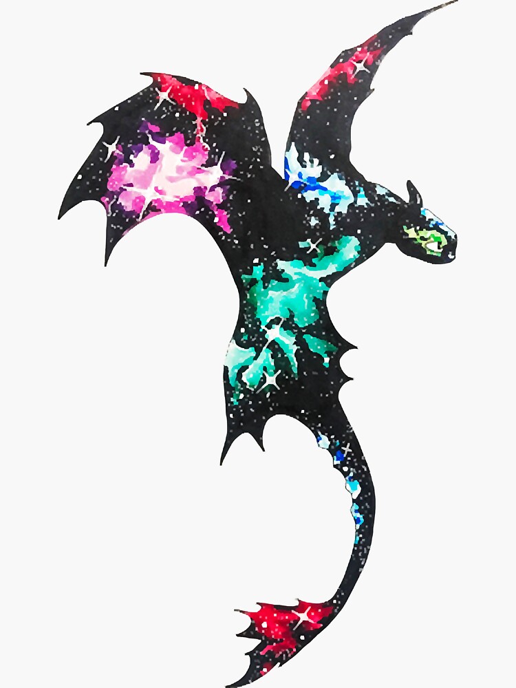 "Galaxy Toothless " Sticker for Sale by bcpau19 | Redbubble