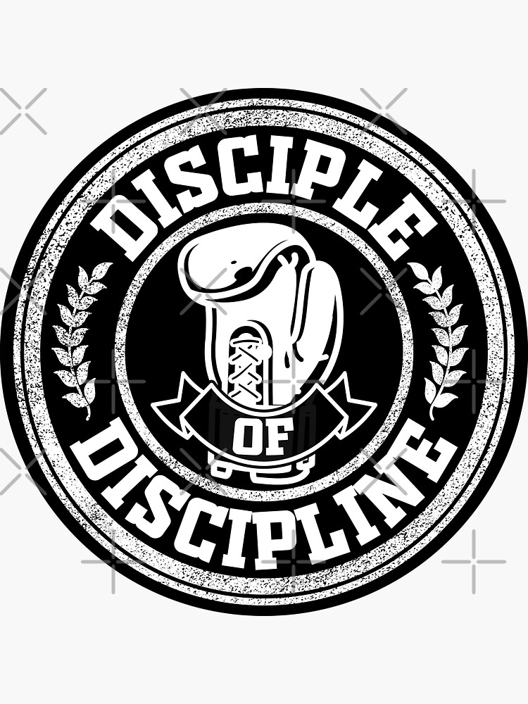 "Disciple Of Discipline Inspirational Logo" Sticker for Sale by ...