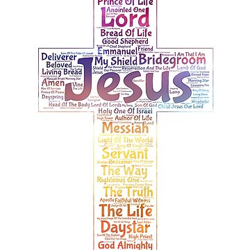 "Names of Jesus Cross" Poster for Sale by LighttomypathUK | Redbubble