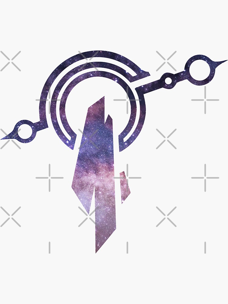 "Mt. Targon Crest Cosmic" Sticker for Sale by SastheTater | Redbubble