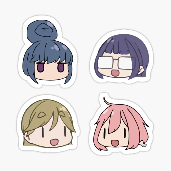 50 pieces Anime Sticker Yuru Camp Shima Rin Kagamihara Nadeshiko ...