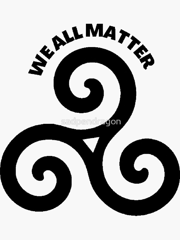 "we all matter bbc merlin druid triskelion " Sticker for Sale by ...