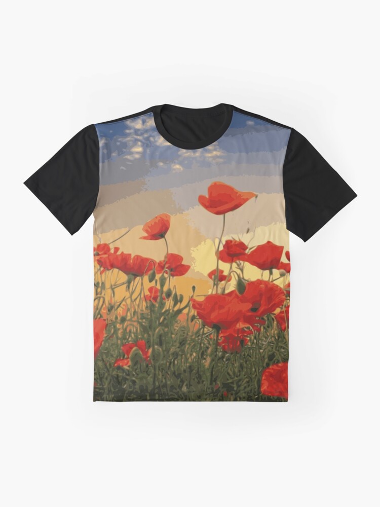 "Poppies" T-shirt for Sale by CharlyB | Redbubble | poppies graphic t ...