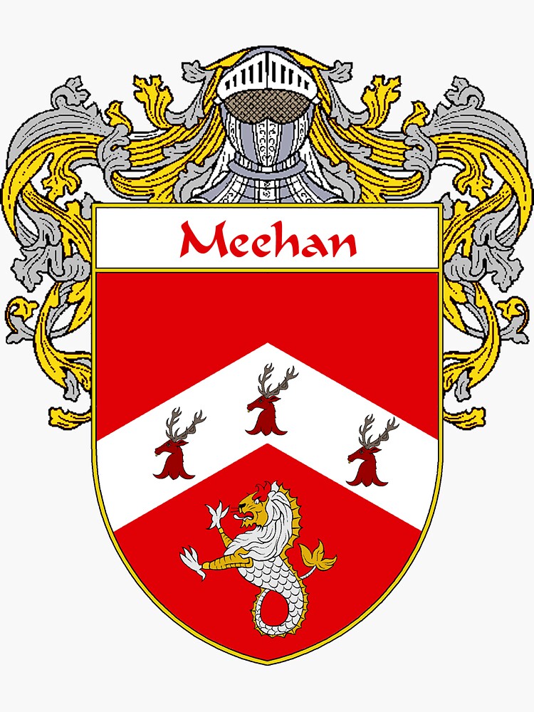 "Meehan Coat of Arms/Family Crest" Sticker by IrishArms | Redbubble